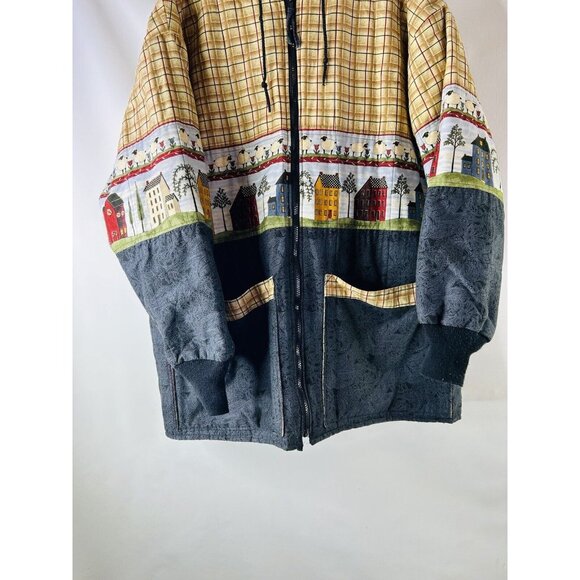 Vintage | Jackets & Coats | Vtg 9s Farm Sheep Baggy Oversized Quilt ...